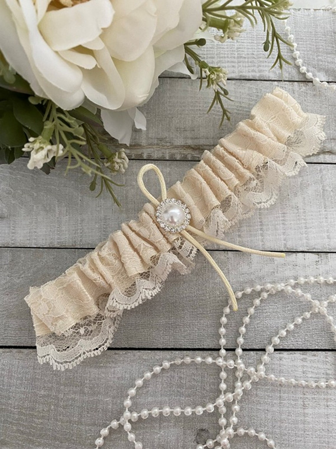 Ivory Lace Wedding Garter, Ivory Garter Set, Wedding Bridal Garter ...