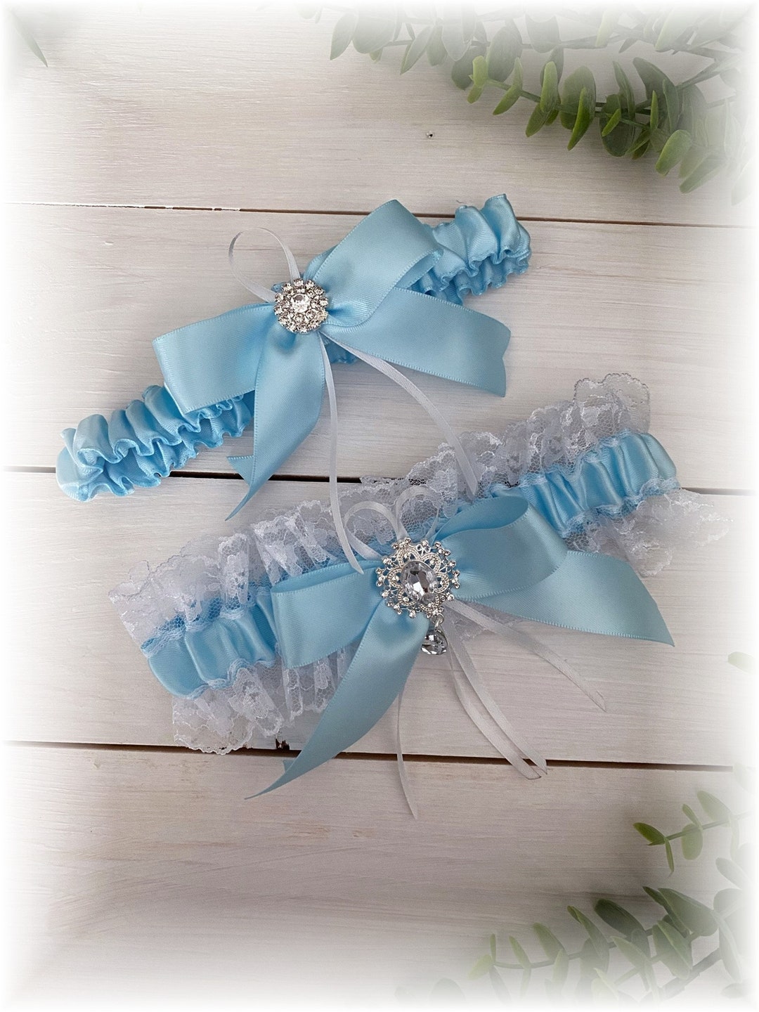 Light Blue Wedding Bridal Garter Set, Wedding Garter, Lace Garter Set ...