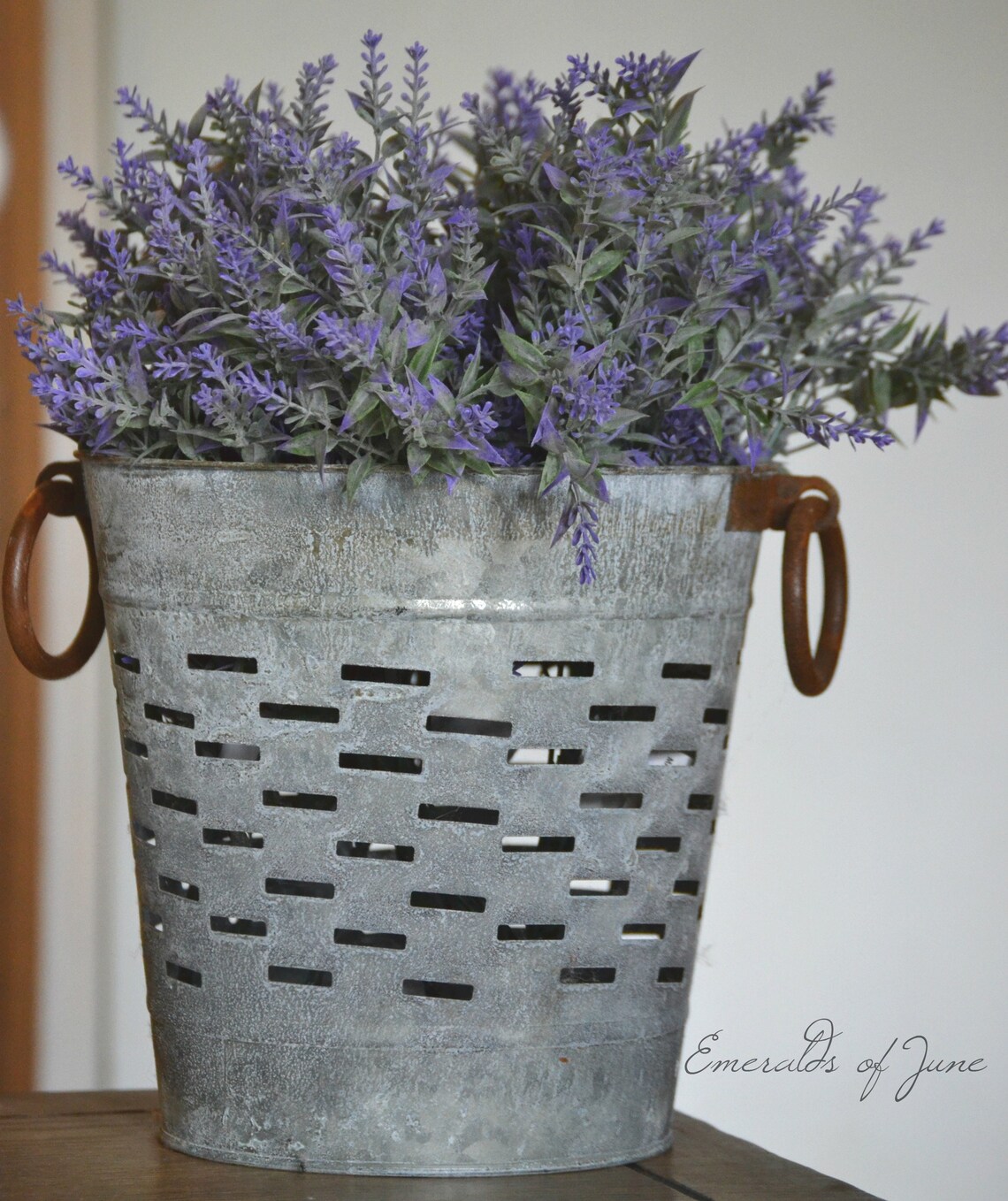 Olive Bucket Full of Lavender - Etsy