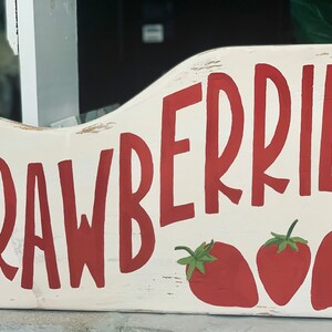 Rustic Roadside Strawberries Wood Sign - Etsy