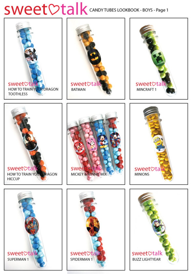 Party Favour Candy Test Tube With Chocolates. Perfect for Birthday ...