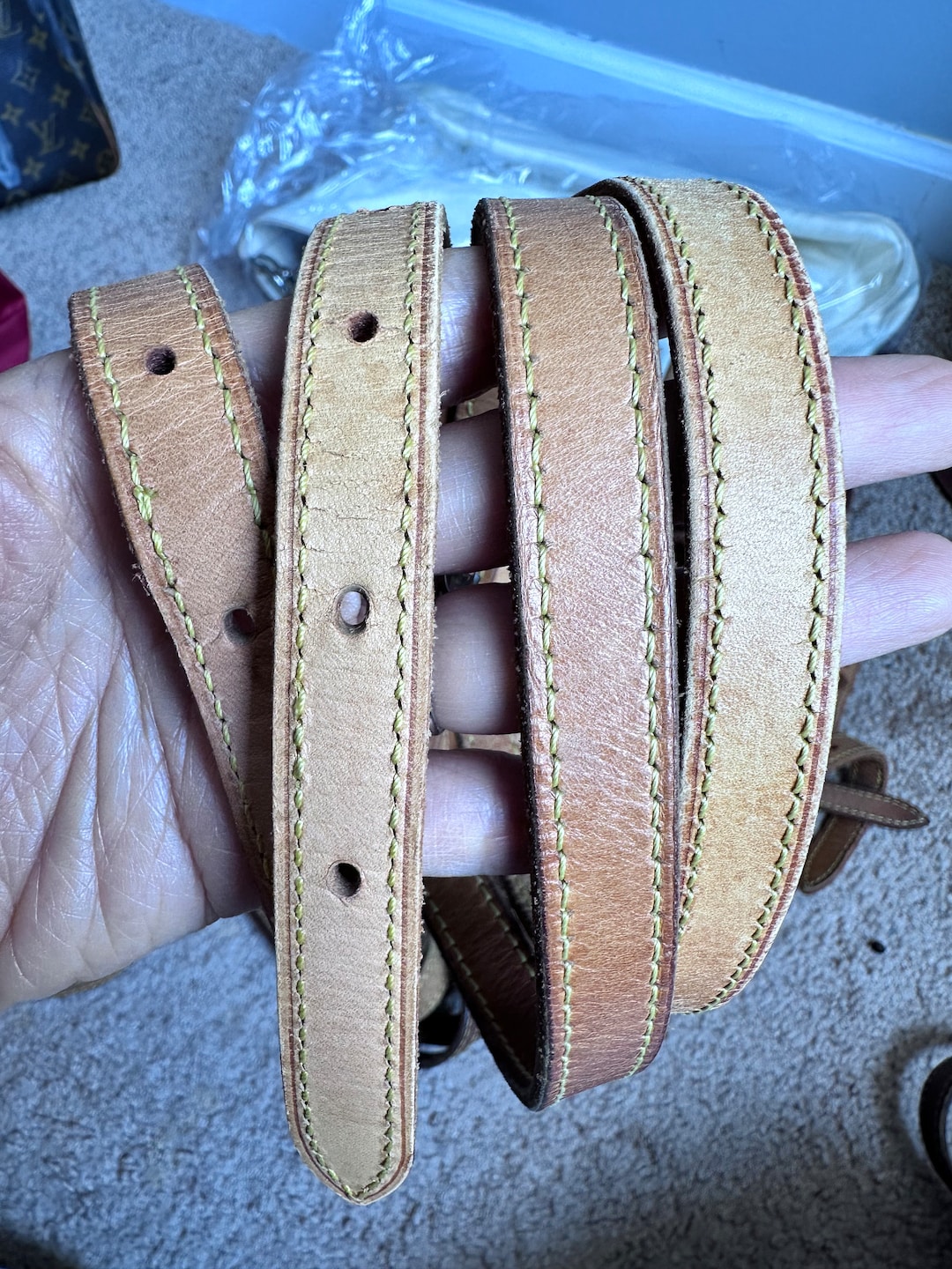 Louis Vuitton Leather Strap Set - Etsy