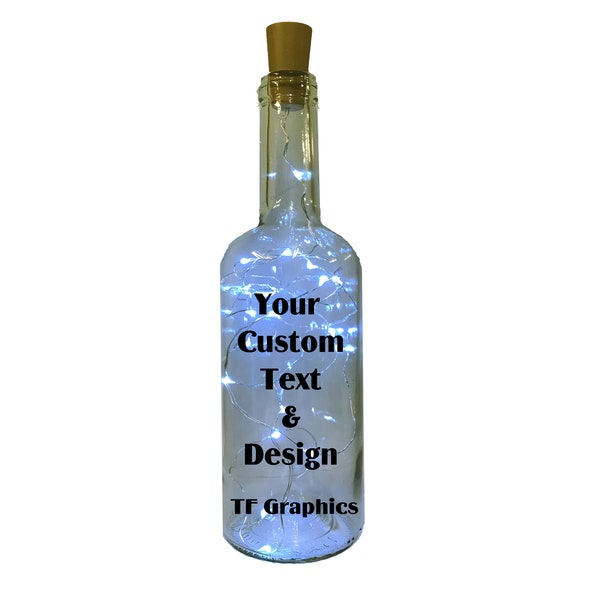 Light up Wine Bottle - Etsy UK