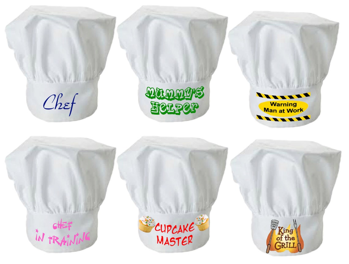 Custom Printed Chef Hat Print Your Personalised Design - Etsy