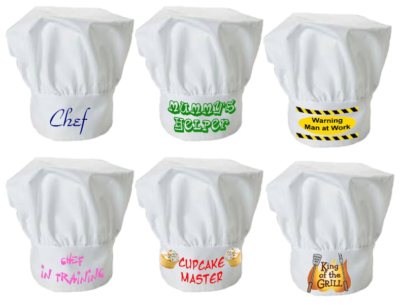 Custom Printed Chef Hat Print your Personalised Design | Etsy