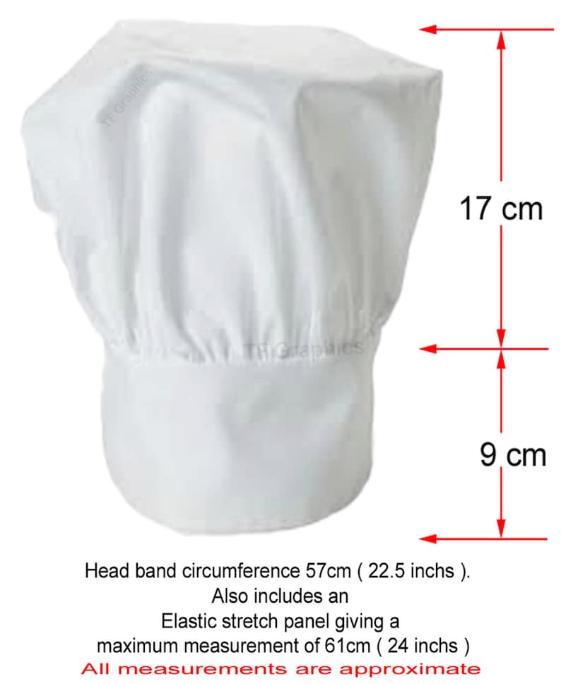 Custom Printed Chef Hat Print Your Personalised Design - Etsy