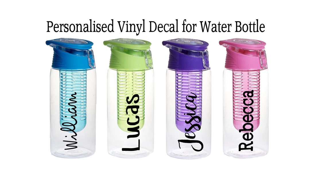 Personalized Water Bottle Vinyl Decal: Custom Name Sticker - Etsy