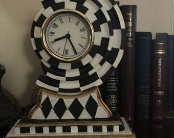 White rabbit clock | Etsy