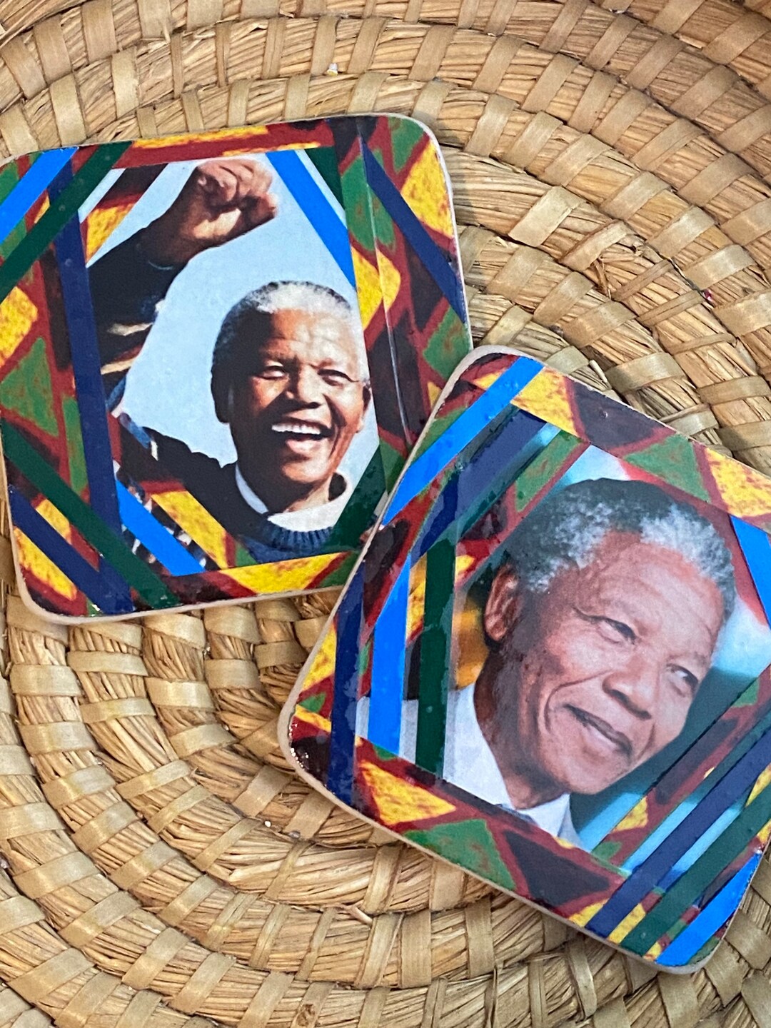 Nelson Mandela Coasters (set of 2) - Etsy