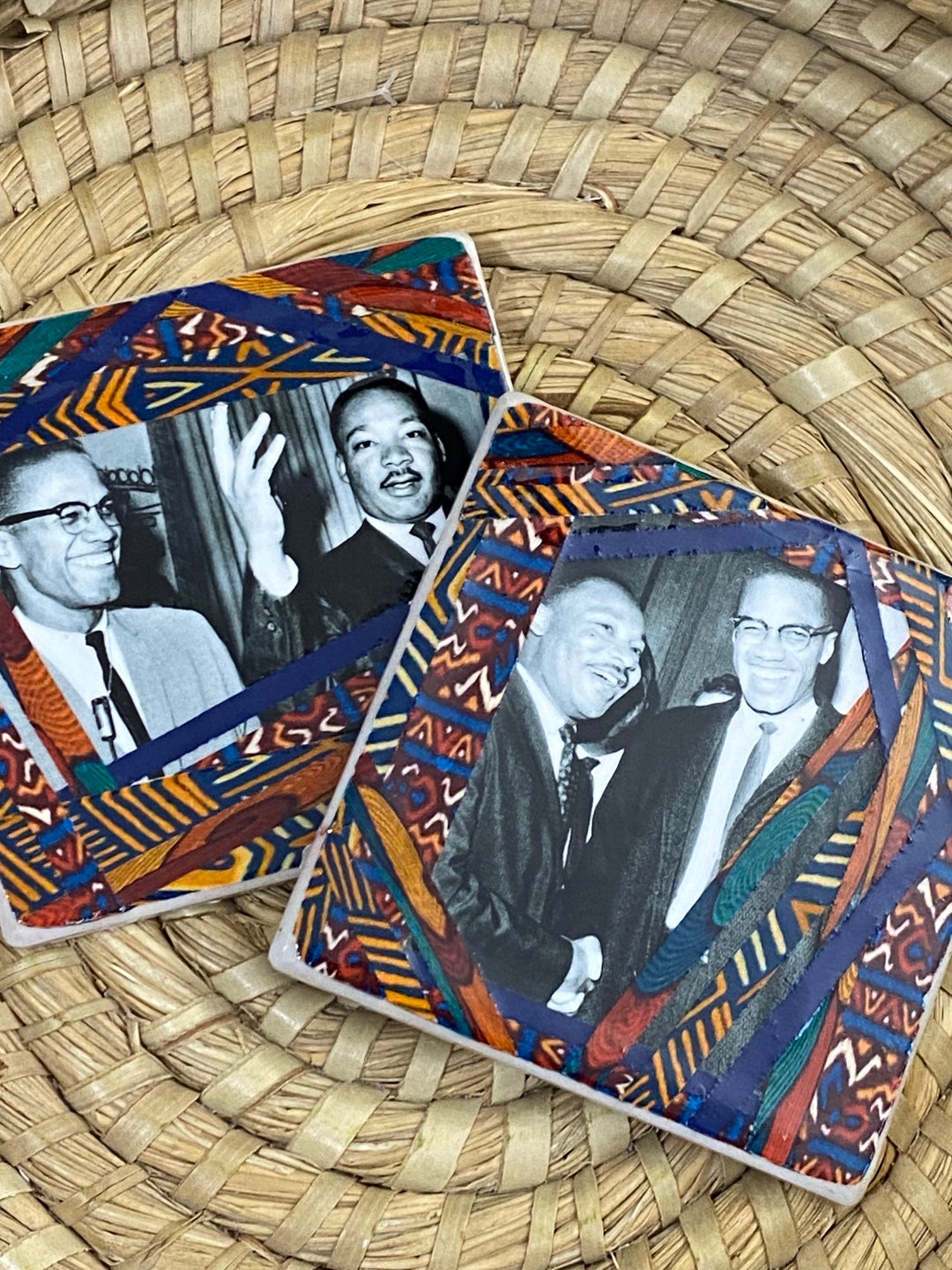 Malcolm X and Martin Luther King Jr. Coasters (set of 2) - Etsy