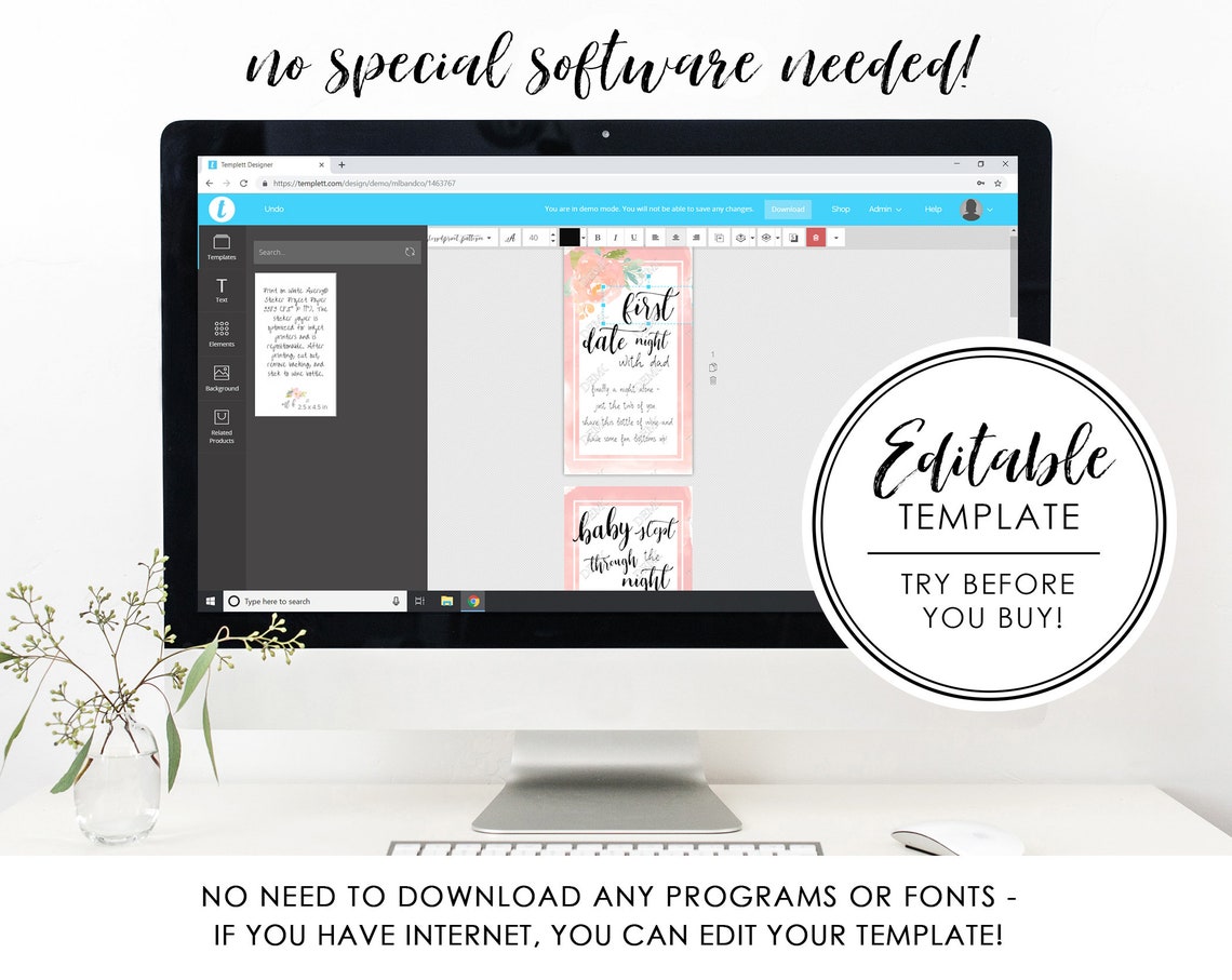 Watercolor Cupcake Birthday Printable Gift Tag EDITABLE - Etsy