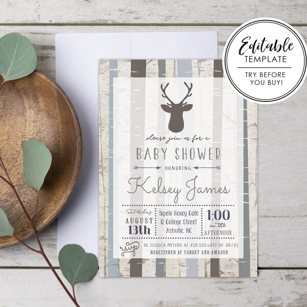 Rustic Baby Shower - Etsy