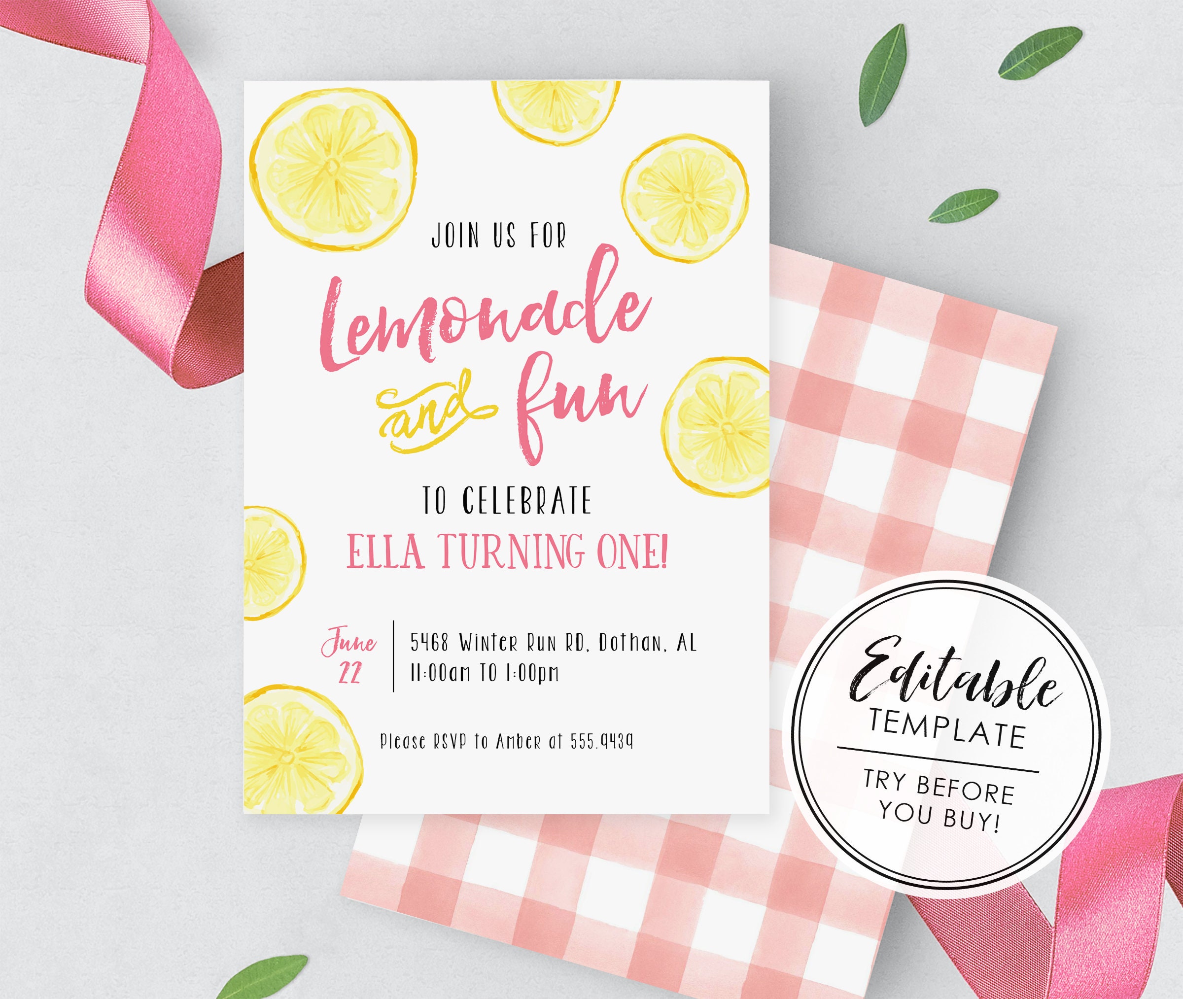 Printable Lemonade and Fun Birthday Party Favor Gift Tag - Etsy