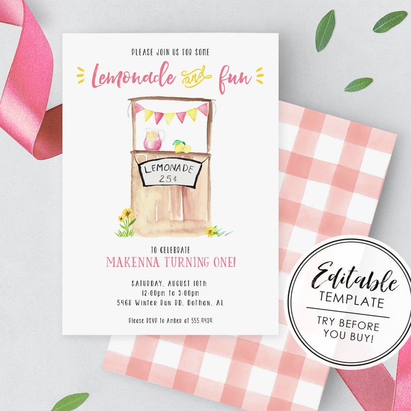 Lemonade Stand Flyer Template - Etsy