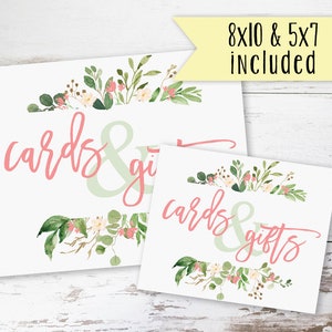 Watercolor Eucalyptus Greenery Cards & Gifts Sign, Printable - Etsy