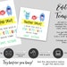 Printable Monster Birthday Favor Gift Tag EDITABLE TEMPLATE - Etsy