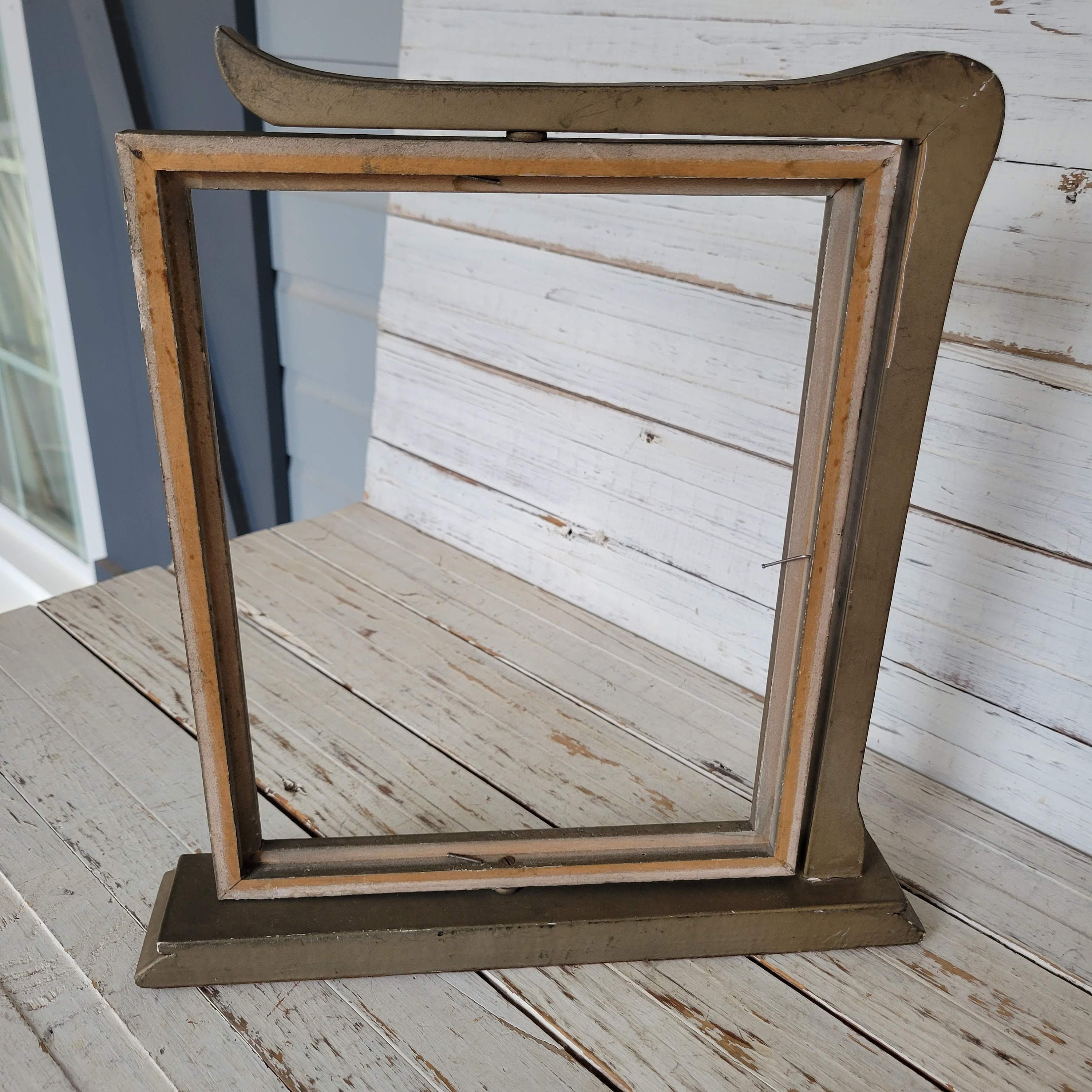 Vintage Wooden Antique Free Standing Picture Frame Swivel Picture Frame ...
