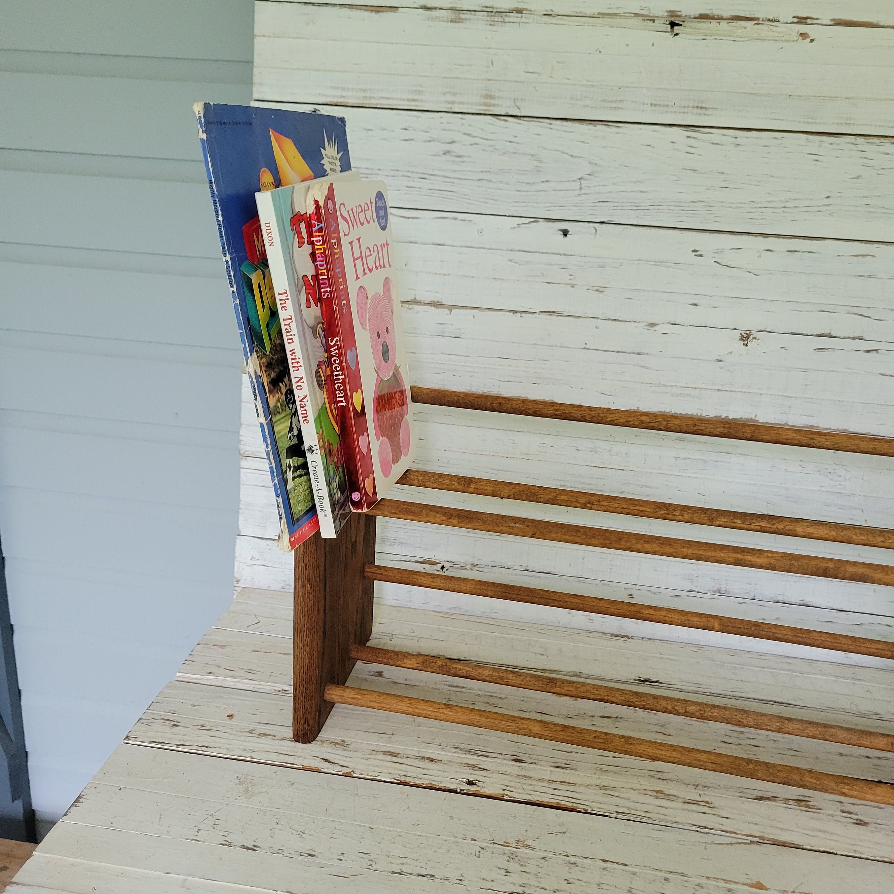 Double Wooden Book Rack Tabletop Book Rack Small Book Rack - Etsy