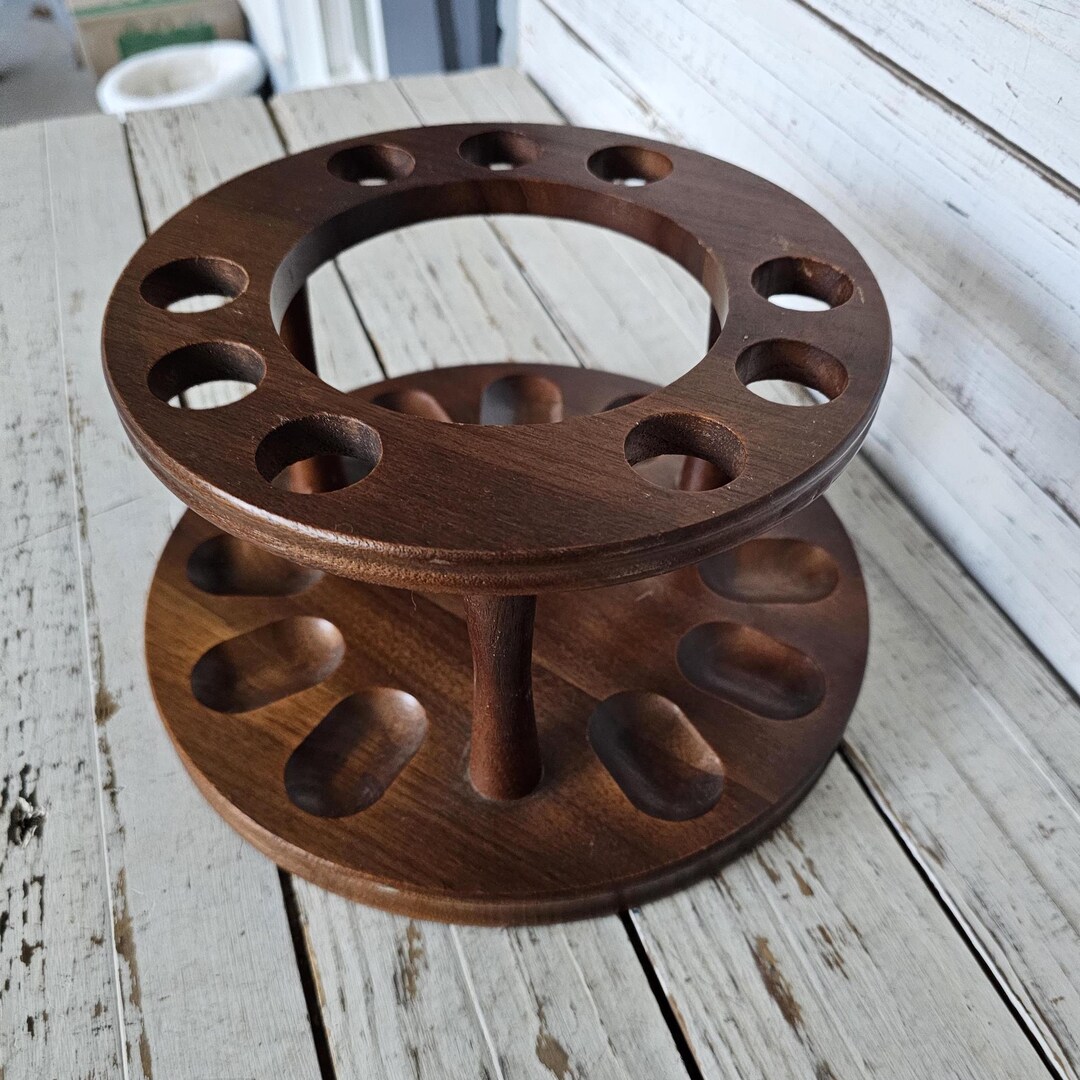 Wooden 9 Section Pipe Rack Wooden Display Rack for Pipes Pipe Storage ...