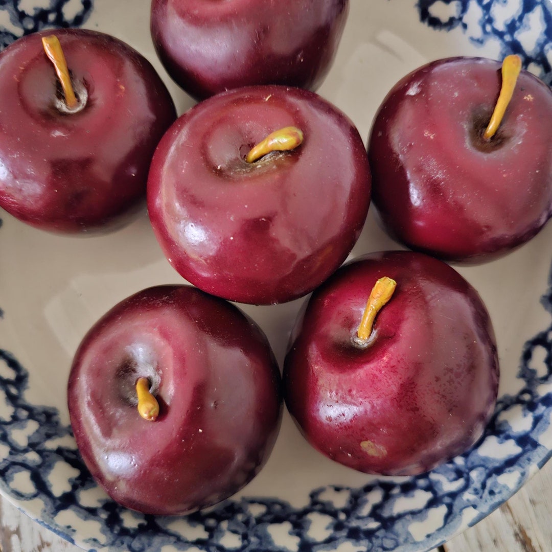 Realistic Plastic Apples: Red Faux Fruit Bowl Decor, 6-piece Set - Etsy