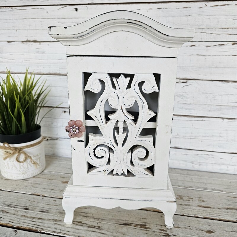 White Distressed Box - Etsy