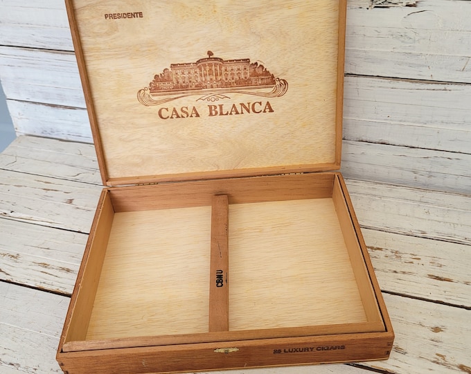 Vintage Wood Box Casa Blanca Cigar Boxes 2 Vintage Cigar Boxes Cigar ...