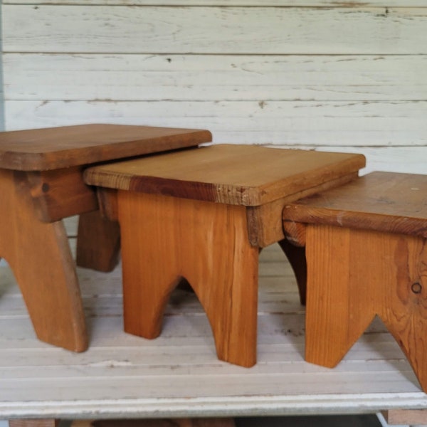 Small Antique Stool - Etsy