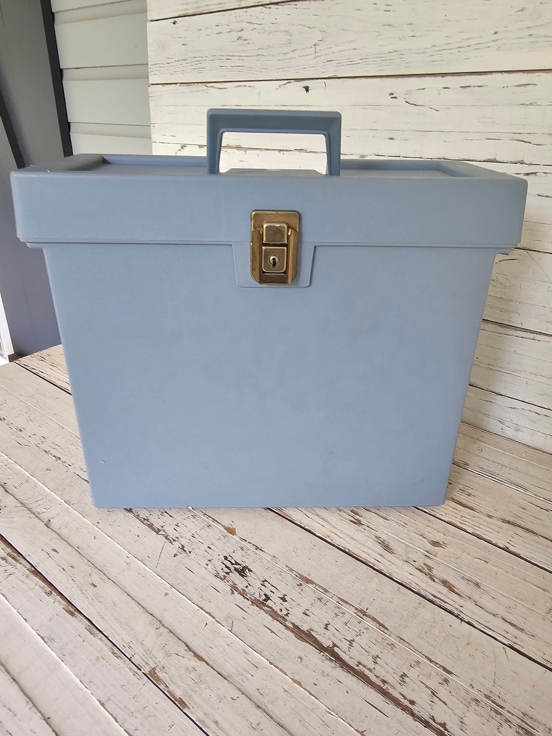 Vintage Gray Plastic File Box: Letter Storage Organizer (no Key) - Etsy