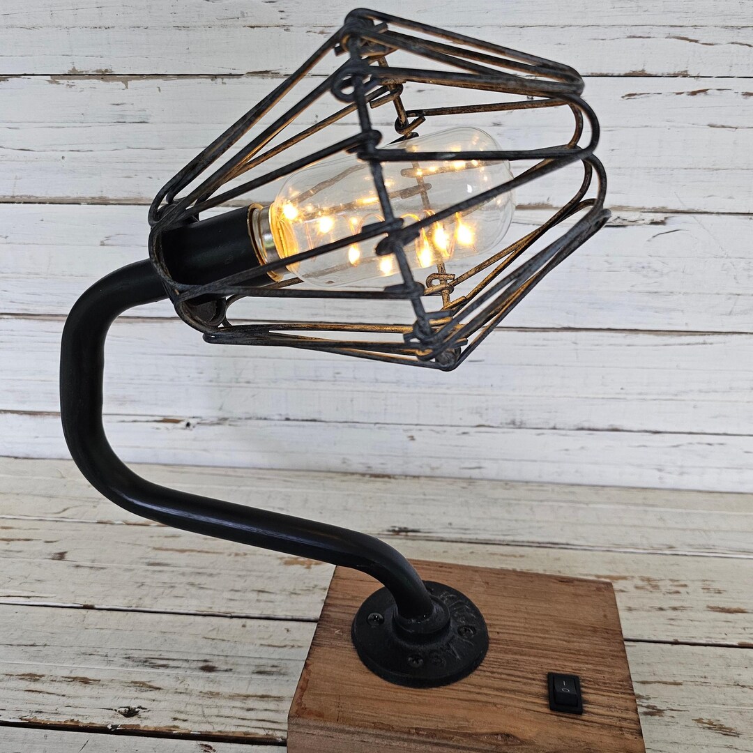 Sagebrook Home Metal Industrial Bo Table Lamp - Metal and Wood Lamp ...