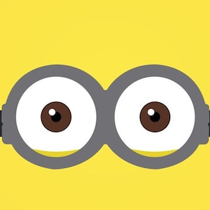 Minion Face With Goggles Embroidery Design. Large Hoop Sizes. 4" 6" 8 ...