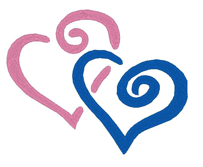 Joined Hearts Embroidery Design - Large Hoop Sizes 4" 5" 6" - Etsy