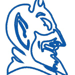 Duke Blue Devil Applique Embroidery Design. Large Hoops - Etsy
