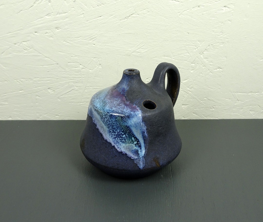 Oil Lamp Ceramic Blue Oil Light, Studio Ceramics, Art Pottery WGP 395g ...