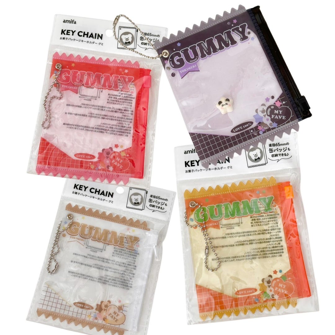 Clear Accessory Pouch Bag Candy Gummy Wrapper Charm Display Toys and ...