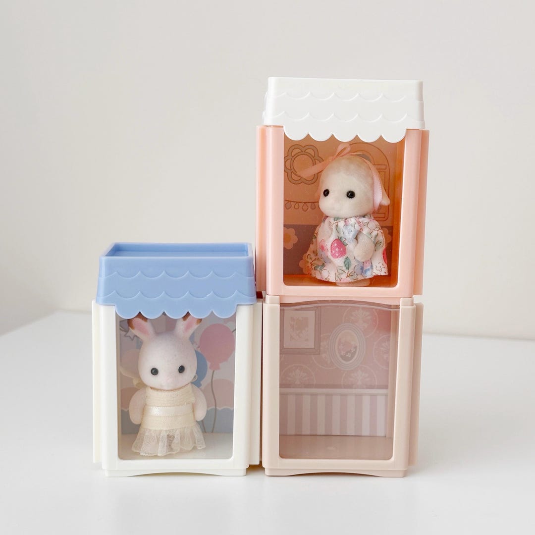Small Toy Display Case House Room Protector Stacking Japan Calico ...