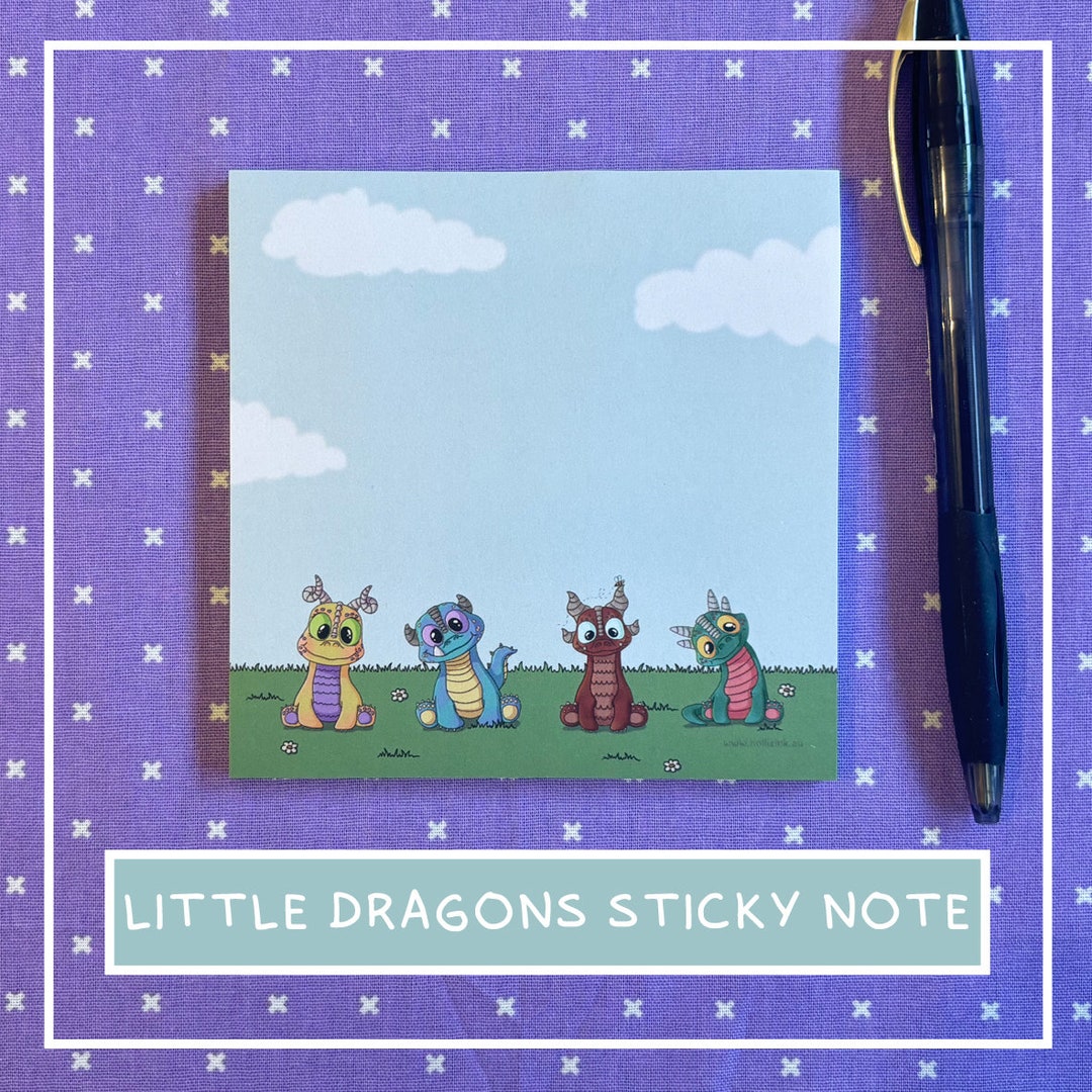 Little Dragons Sticky Note - Etsy