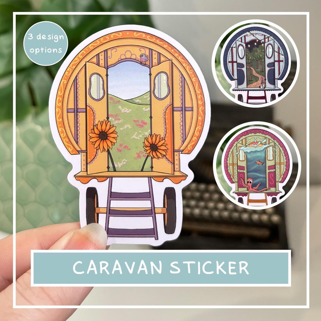 Magic Caravan Vinyl Stickers Ocean Forest Field - Etsy