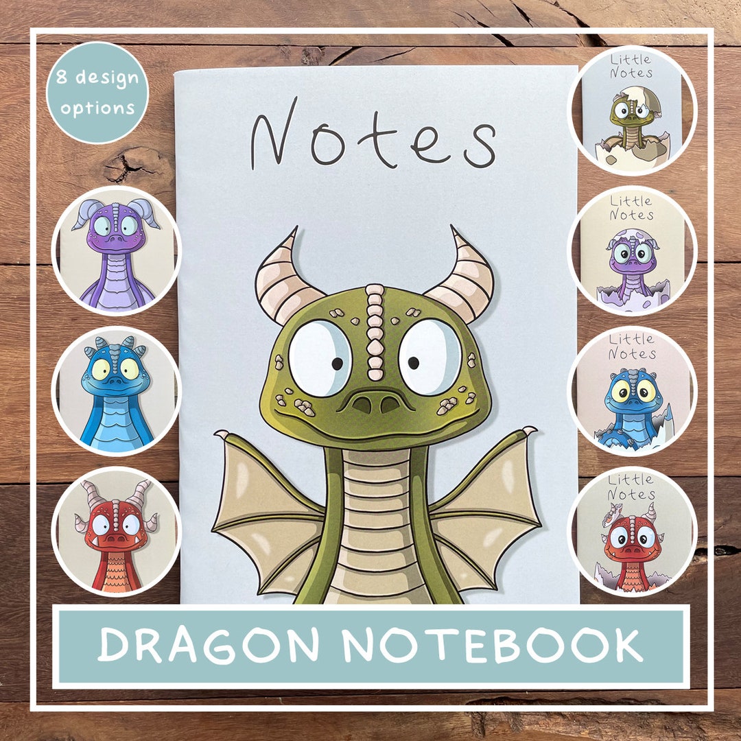 Dragon Notebooks Cute Baby Dragon Journal - Etsy