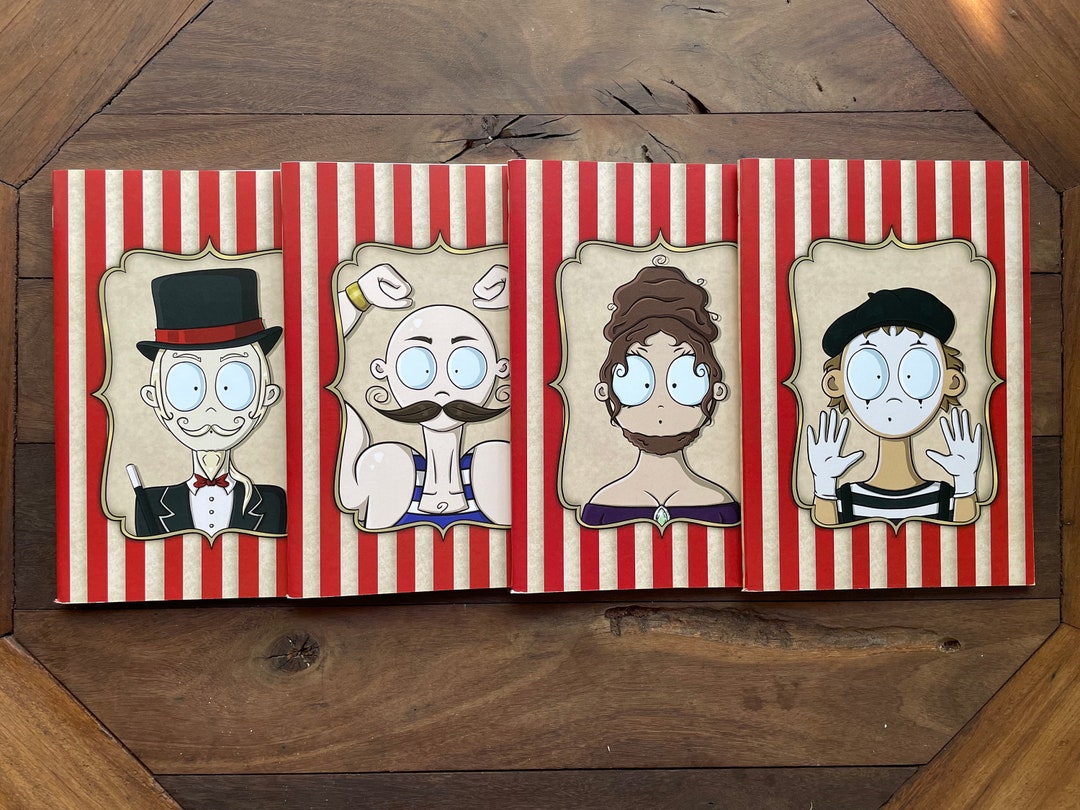 Circus Notebook Vintage Carnival Journal Freak Show Kawaii Notebook ...