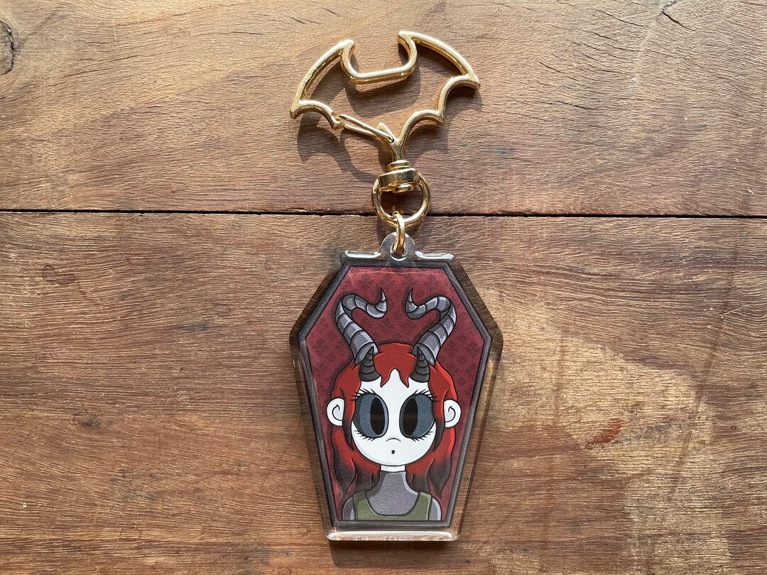 Cute Demon Keychain Coffin Keychain Spooky Gothic - Etsy