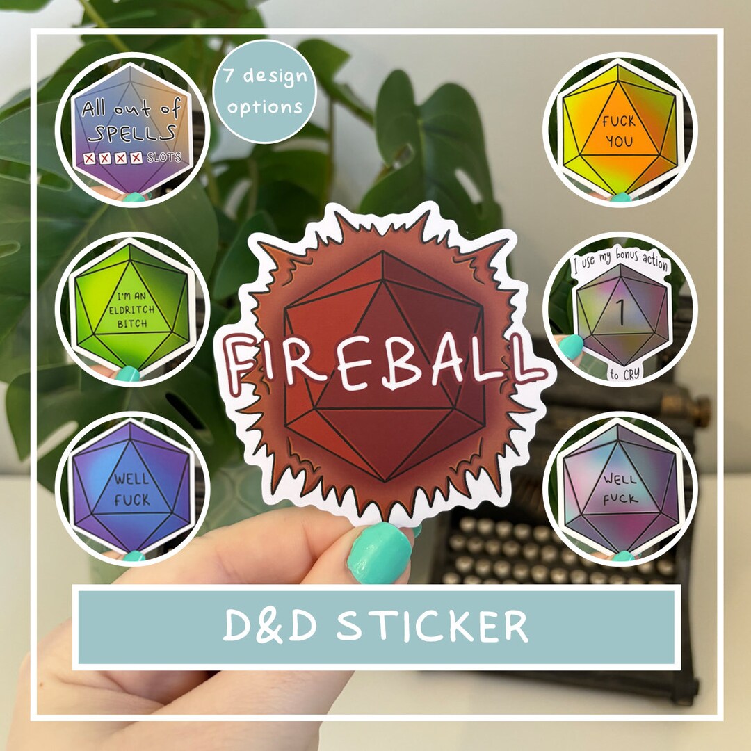 Dungeons & Dragons Dice Vinyl Stickers - Etsy