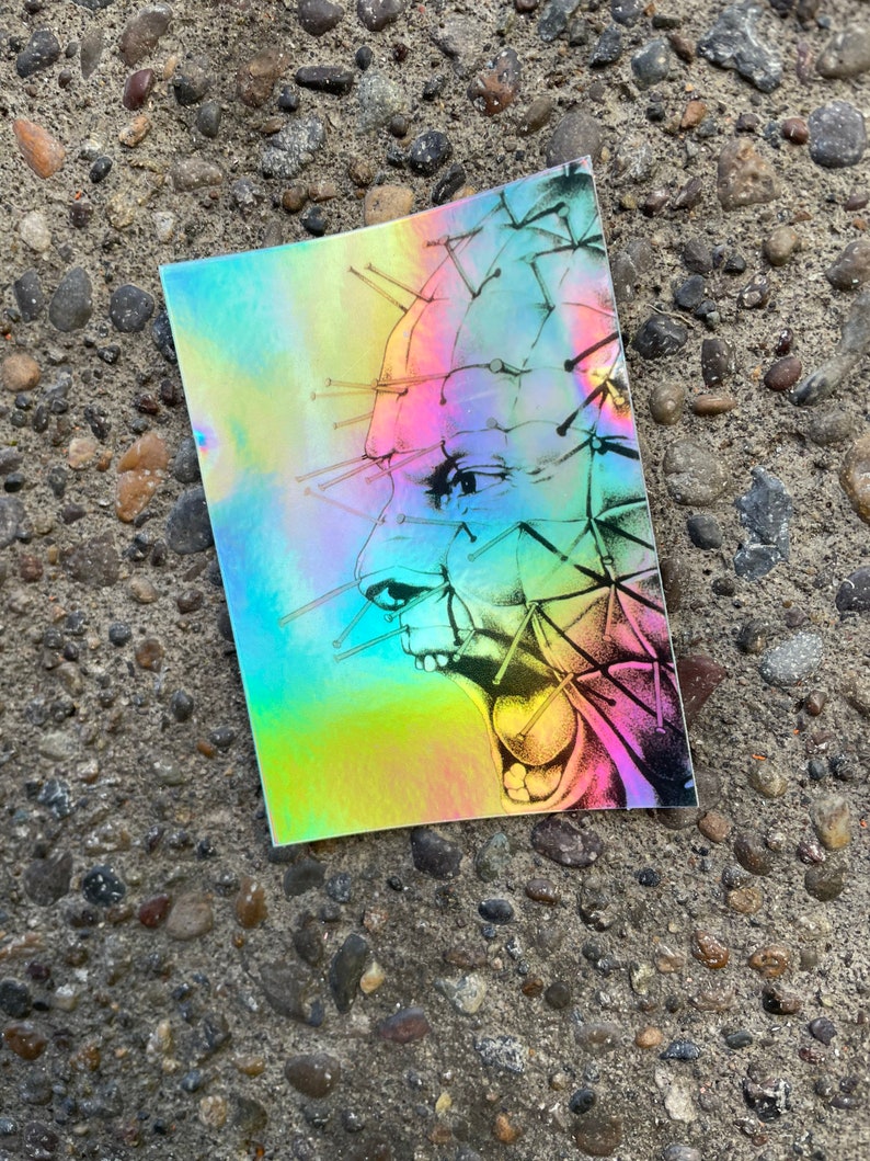 Hellraiser Pinhead Holographic Sticker / Satan / Goth Horror / - Etsy