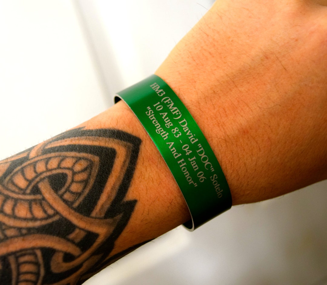 Green Memorial Bracelet / in Memory of Bracelet / KIA Bracelet ...