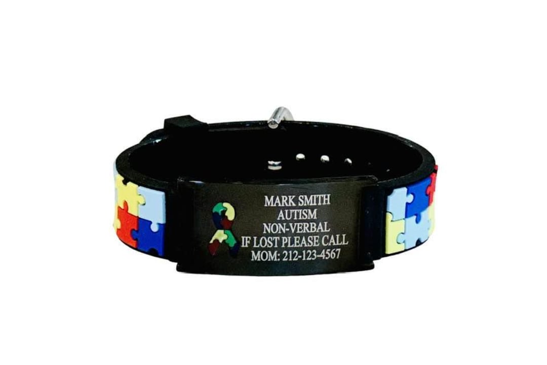 Autism Bracelet for Kids ID Bracelet for Kids Personalized Silicone ...