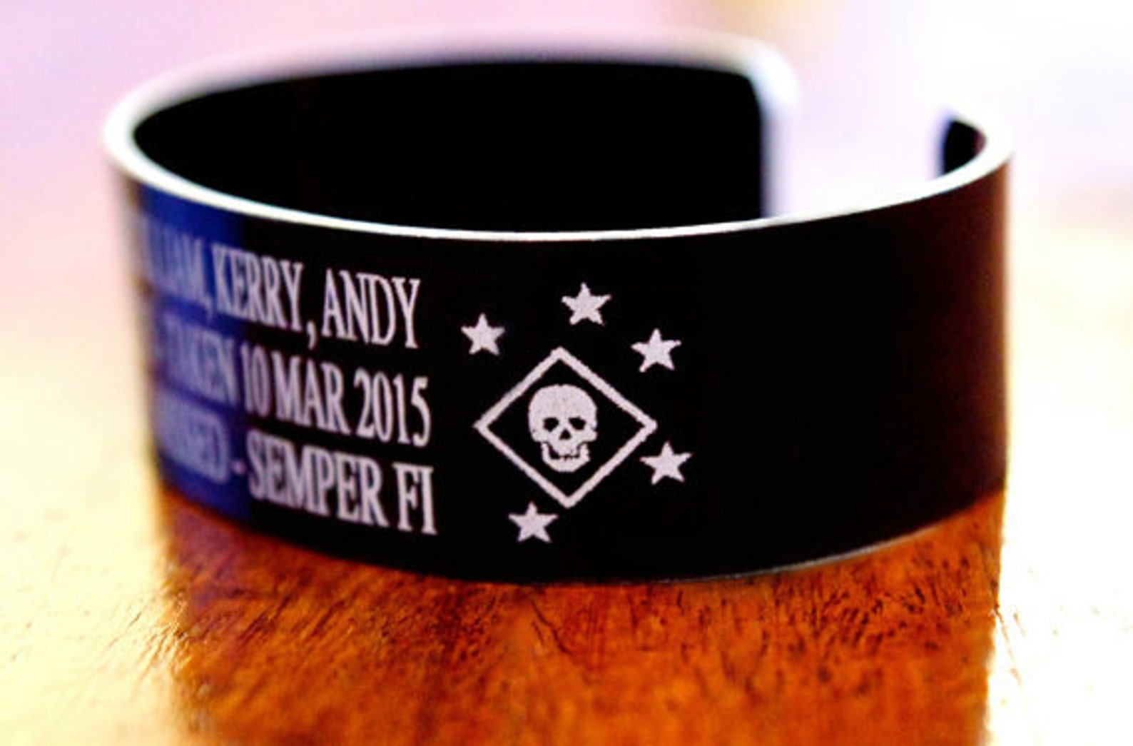 Black Memorial Bracelet customize Your Own KIA Bracelet / - Etsy