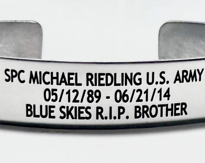 Memorial Bracelet (polished Stainless Steel) KIA Bracelet / Memorial ...