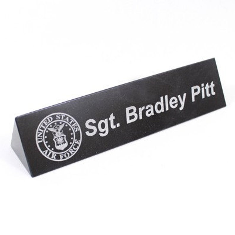 Black Marble Desk Name Bar - Etsy
