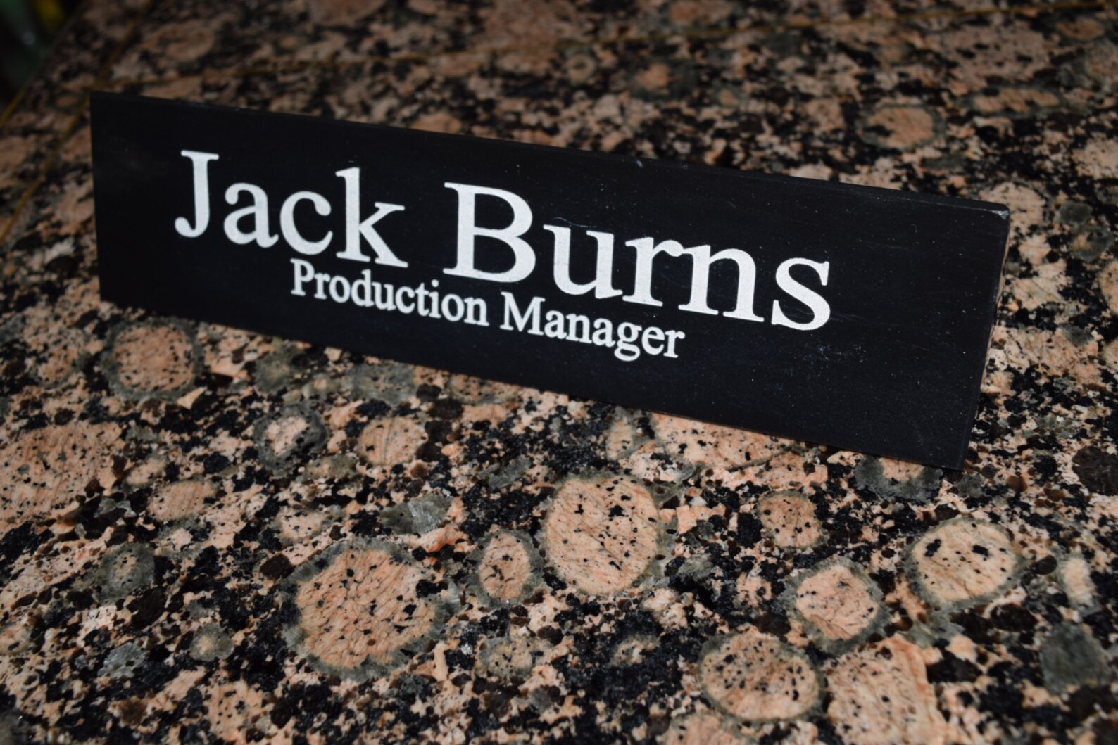 Black Marble Desk Name Bar - Etsy