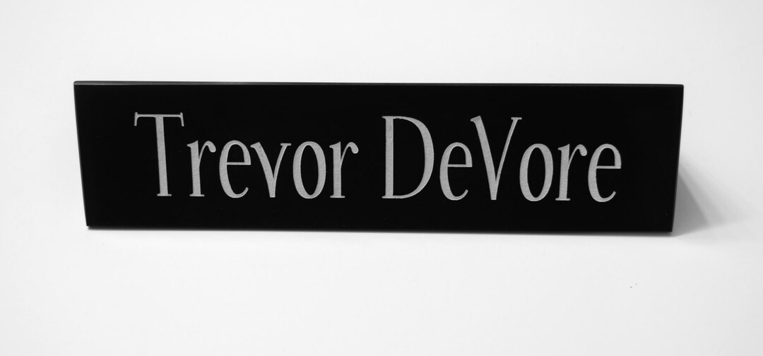 Black Marble Desk Name Bar - Etsy