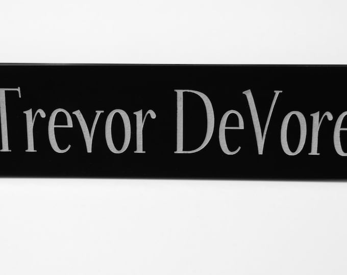 Black Marble Desk Name Bar - Etsy